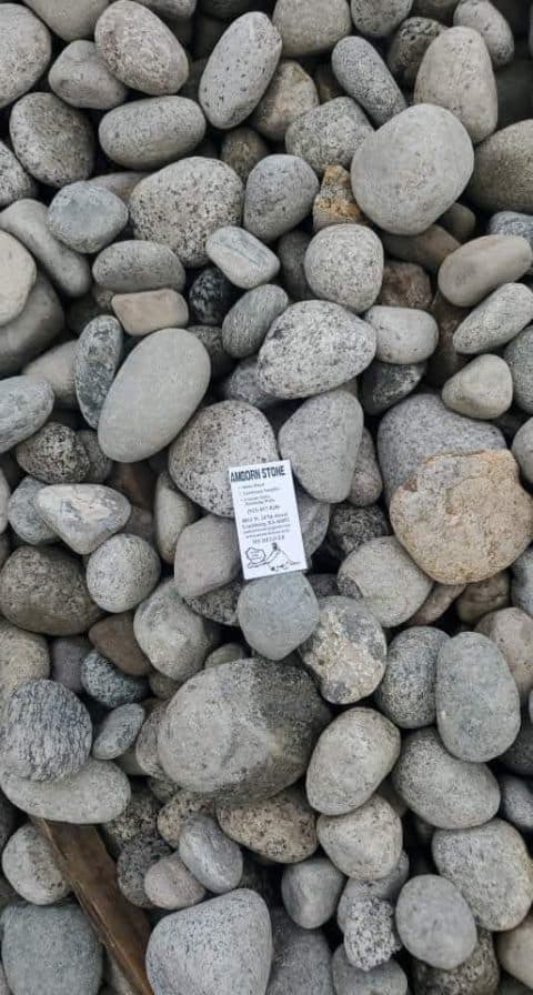 2" x 4" Salt & Pepper / Glacier White Cobblestone - Amborn Stone LLC