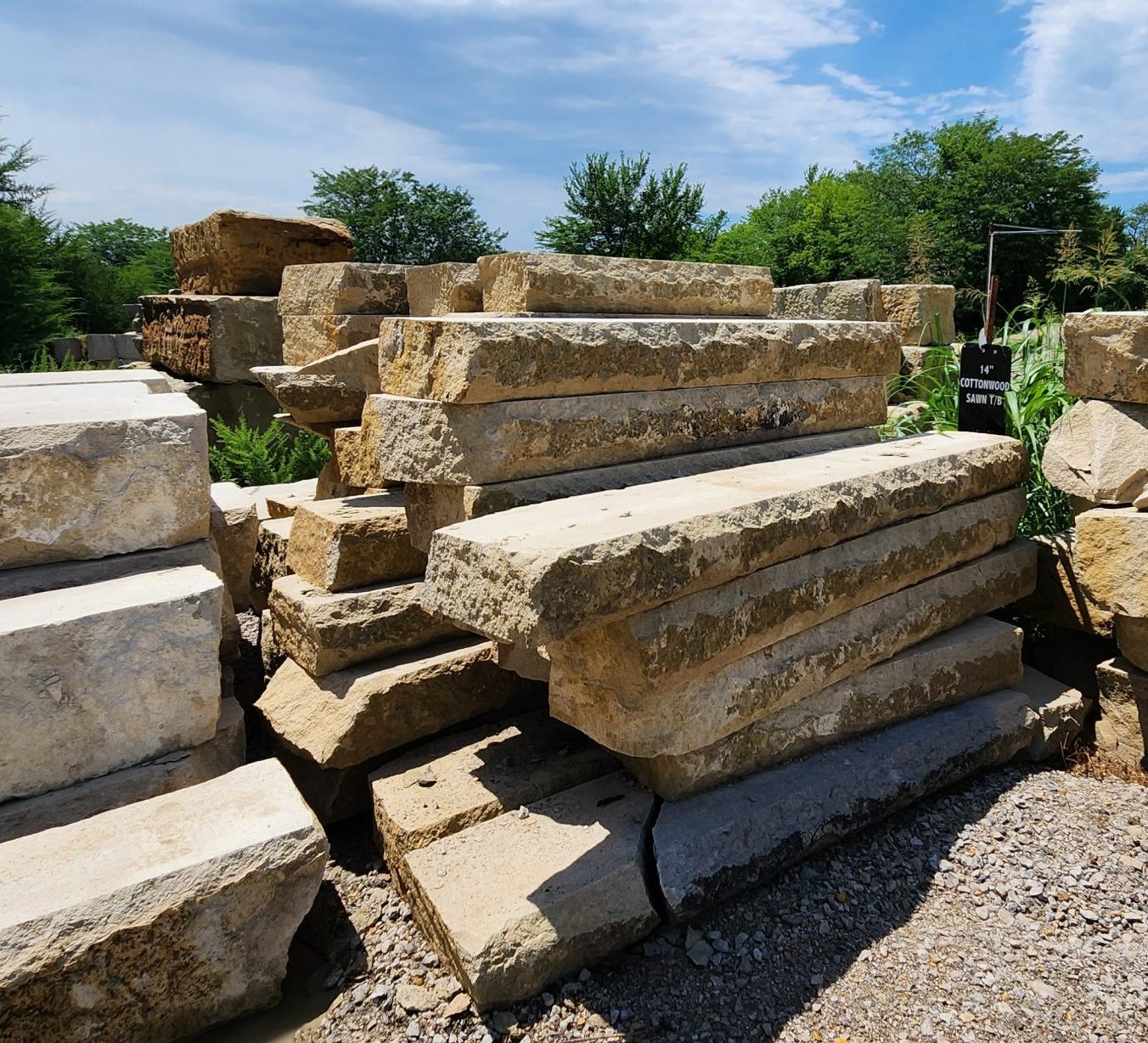 #708 9" Cottonwood Sawn top and bottom - Amborn Stone LLC