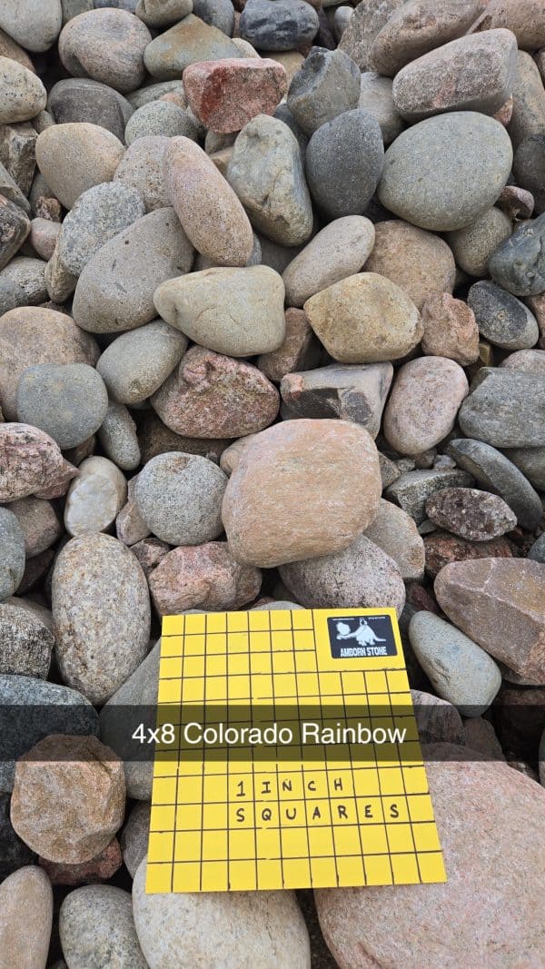4" x 8" Colorado Rainbow / Multicolor Cobblestone - Amborn Stone LLC