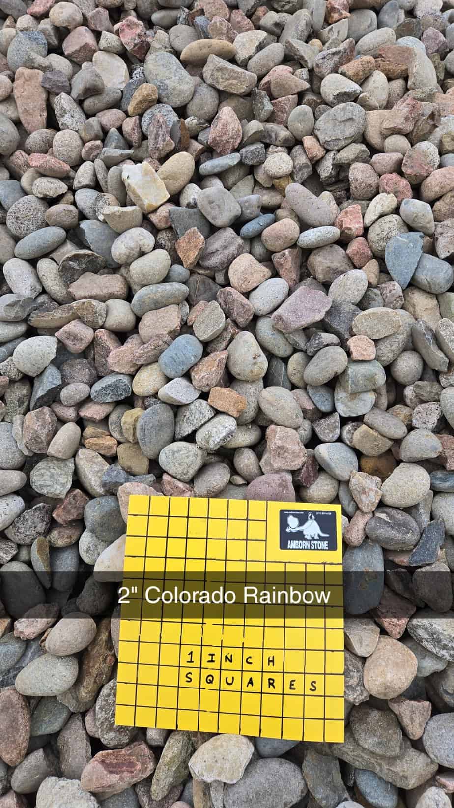 2" Colorado Rainbow / Multicolor Cobblestone - Amborn Stone LLC